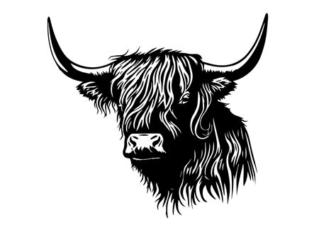 Highland Cow Svg Highland Cow Clipart Highland Cow Head Svg File For