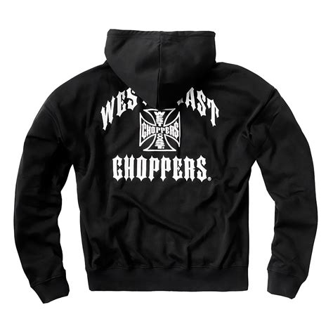West Coast Choppers Zip Hoodie Iron Oversized Schwarz Thunderbike Shop