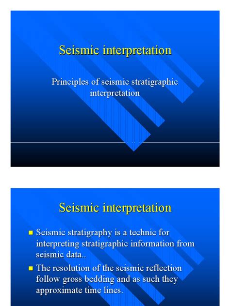 Seismic Interpretation Pdf Reflection Seismology Optical Resolution