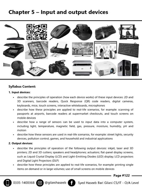 Input & Output Devices | PDF