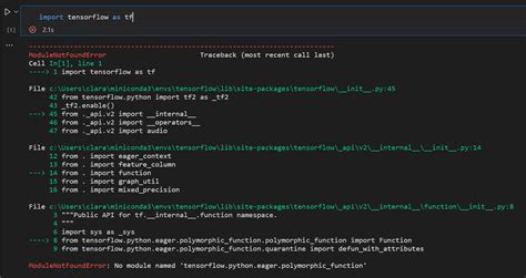 Tensorflow Import Bug No Module Named Tensorflowpythoneager