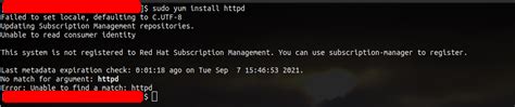 Redhat RHEL 8 4 Unable To Install Httpd Stack Overflow