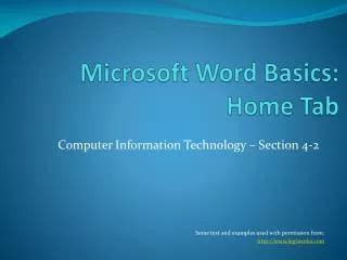 PPT - Word Lesson 1 Microsoft Word Basics PowerPoint Presentation, free download - ID:202199