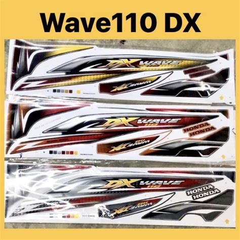 Stiker Sticker Body Stripe Cover Set Honda Wave110dx Wave 110dx Wave