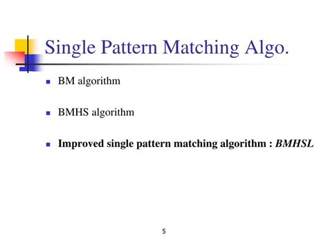Ppt Research And Optimization Of Pattern Matching Algorithm Based On