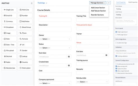 Creating Forms Zoho People