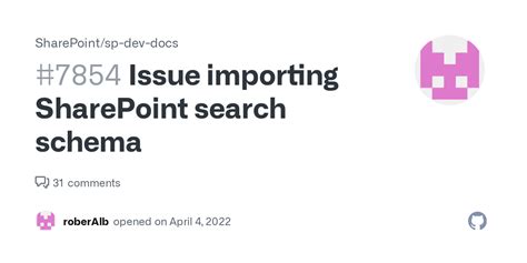 issue importing sharepoint search schema · issue 7854 · sharepoint sp