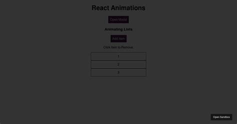 Animations Forked Codesandbox