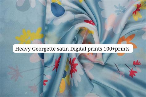 Satin Georgette Digital Print Fabric Polka Dots Multicolour At ₹ 90