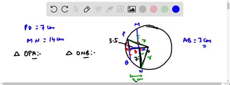 SOLVED Two Parallel Chord PQ And MN Are Cm Apart On The Same Side Of
