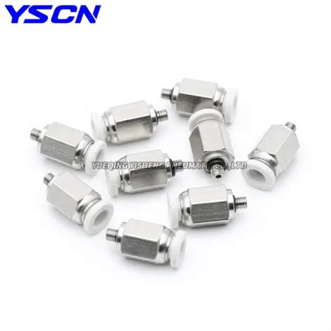 Pc4 M3 Mini Type Pneumatic Push To Quick Connect Air Fittings Thread Male Air Line Fittings