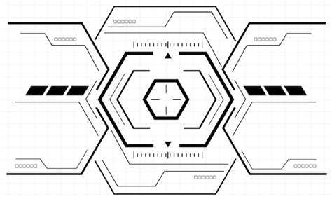 Premium Vector Hud Scifi Interface Screen Black Geometric White Design Virtual Futuristic