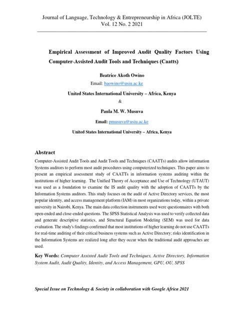 Jurnal Eng 10 Empirical Assessment Of Improved Audit Quality Factors Using Computer Assisted