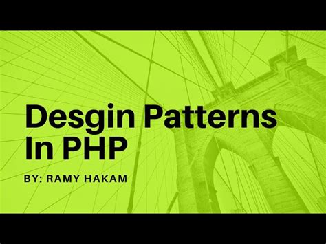 Free Video Design Patterns In Php Arabic From Youtube Class Central