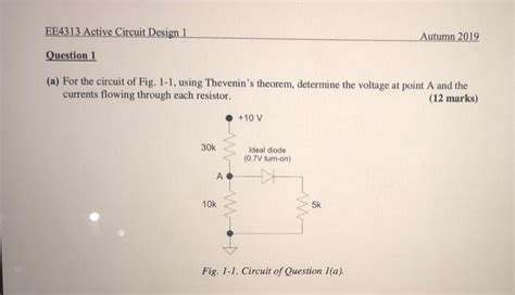 solved ee4313 active circuit design 1 autumn 2019 question 1