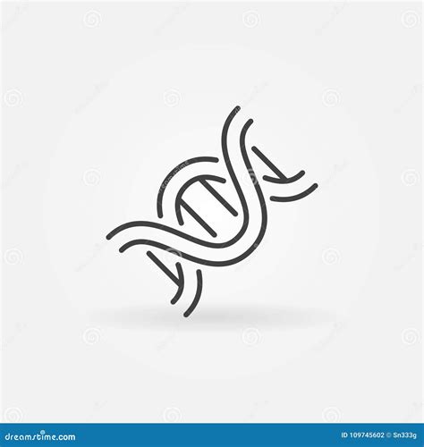 Dna Strand Vector Concept Icon In Thin Line Style Stock Vector Illustration Of Life