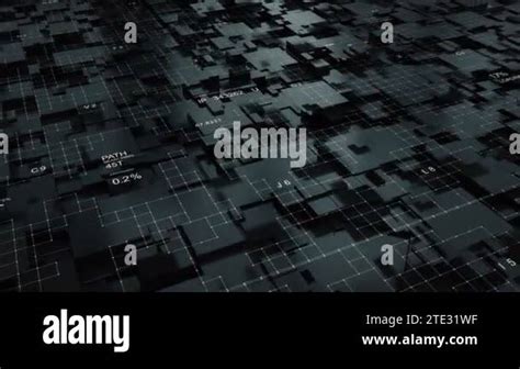 technological background digital hud sci fi elements 2d gfx and 3d generated transferring data