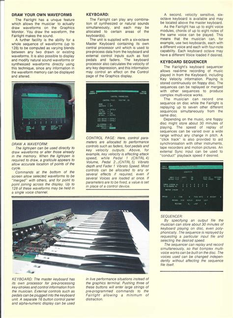 Fairlight Cmi Original Brochure