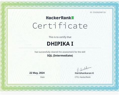 Sql Dataanalysis Continuouslearning Professionaldevelopment Sql Hackerrank Dhipika I