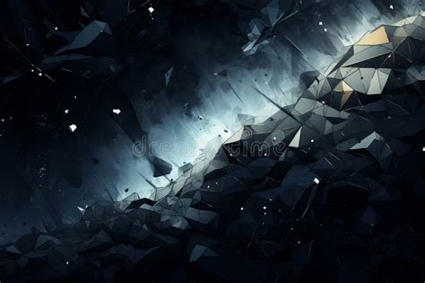 Abstract And Futuristic Black Background With Copy Space Stock