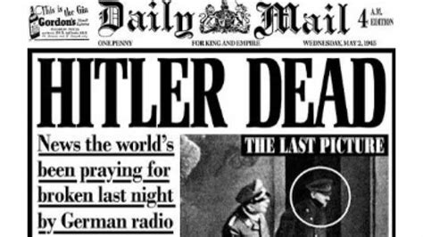 Death Of Hitler Newspaper