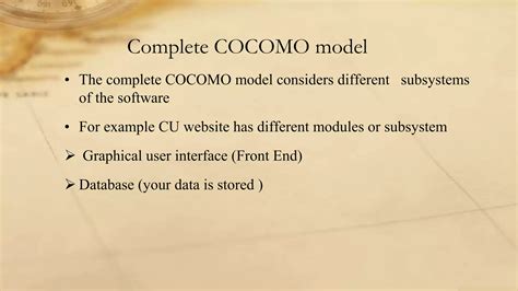Cocomo Model Ppsx