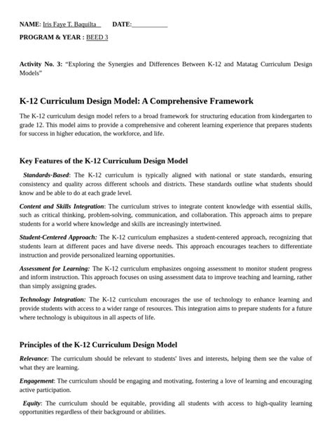 Ped 7 Activity 3 Pdf Curriculum Business