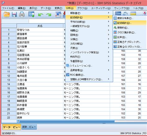 Spss 基本統計量はたの授業サイト（龍谷大学社会学部）