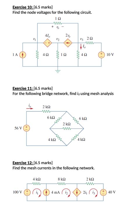 Solved Exercise 6 6 5 Marks Using Nodal Analysis Find Chegg Com