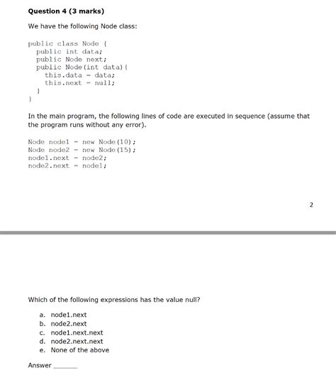 Solved Question Marks We Have The Following Node Chegg