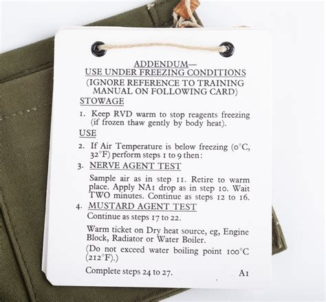 Cold War British Army NBC Vapour Detection Kit No Mk M Militaria