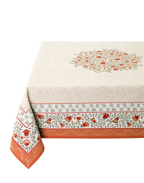 Amore Rust Red French Provence Jacquard Woven Tapestry Tablecloths Elegant Rectangle