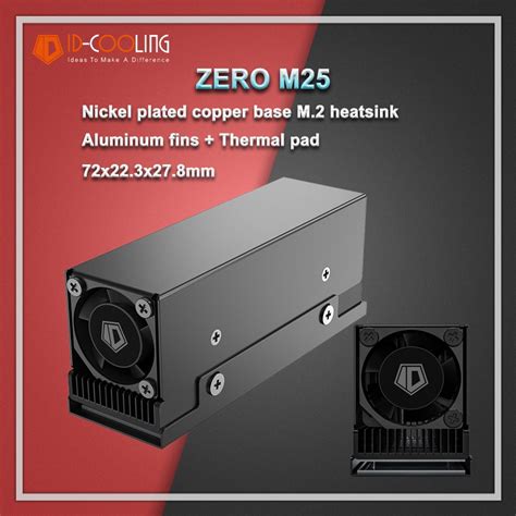 Id Cooling Zero M25 M2 2280 Solid State Cooler Thermal Conductive Nvme Hdd M2 Aluminum Heat