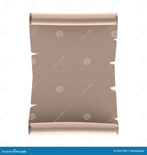 3d Render Of Scroll Stock Illustration Illustration Of History 40261495
