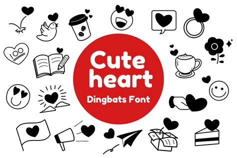 Cute Heart Font Cybercosmos Medium