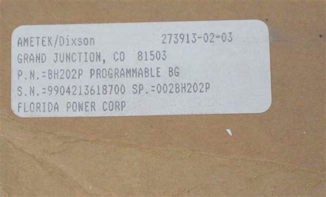New Ametek Dixson Bh202p Programmable Bg Module Sb Industrial Supply Inc
