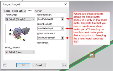 Presets Sheet Metal Holes And Bend Corner Reliefs Autodesk Community