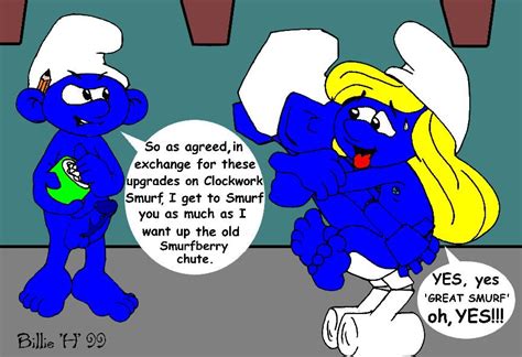 rule 34 billie h clockwork smurf handy smurf smurfette the smurfs