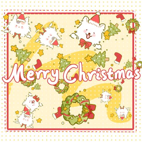 귀여운 Q 버전 크리스마스 분위기 브러시 픽셀플러스