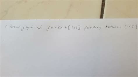 solved 1 draw graph of j 2 2x [lxl] function between
