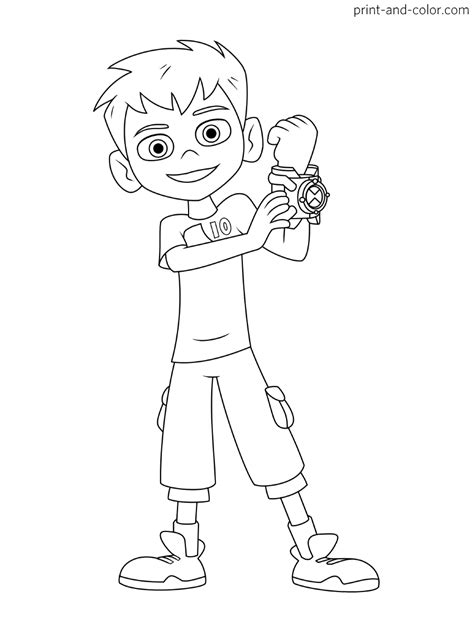 Ben 10 Overflow Coloring Pages 2025