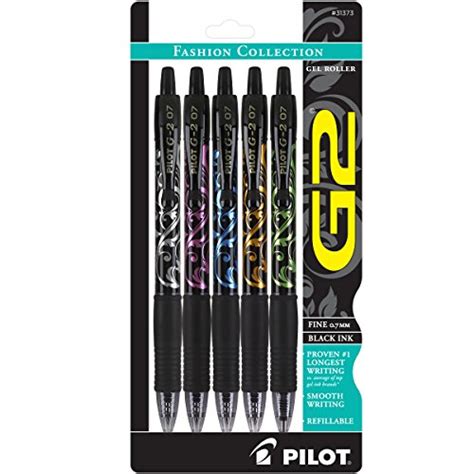 Pilot G Fashion Collection Colors Refillable And Retractable Rolling Ball Gel Pens Fine Point