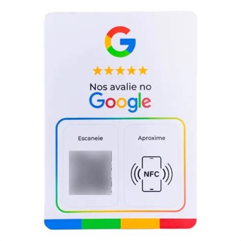 Placa Google Avaliação Chip Nfc E Qr Code Parcelamento sem juros