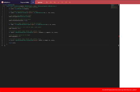 Playground With Typescript Doesnt Work Bugs Babylon Js