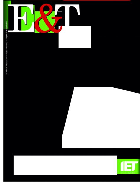 Engineering And Technology Cover IET Journals Magazine IEEE Xplore