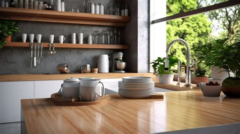 부엌 조리대 인테리어의 3d 렌더링 부엌 바닥 주방 모형 주방 조리대 배경 일러스트 및 사진 무료 다운로드 Pngtree