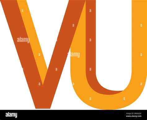 Vu Letter Logo Vector Illustration Design Template Stock Vector Image