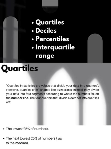 Quartiles Deciles Percentiles Interquartile Range Pdf