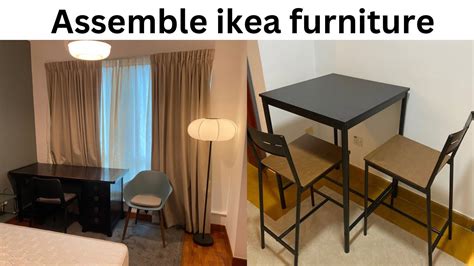 How To Assemble Ikea Furniture Ikea Table Chairs Youtube