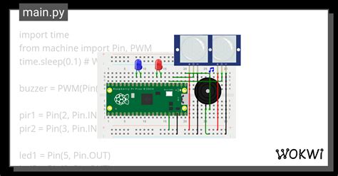 pirmotion buzzer led wokwi esp32 stm32 arduino simulator
